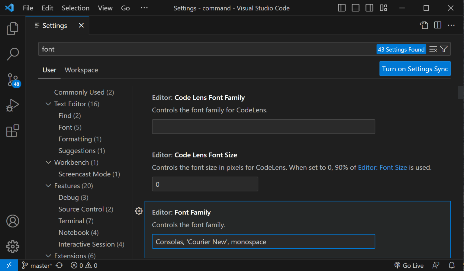 VS Codeフォントの種類を設定する手順 – COMMAND LAB -TECH
