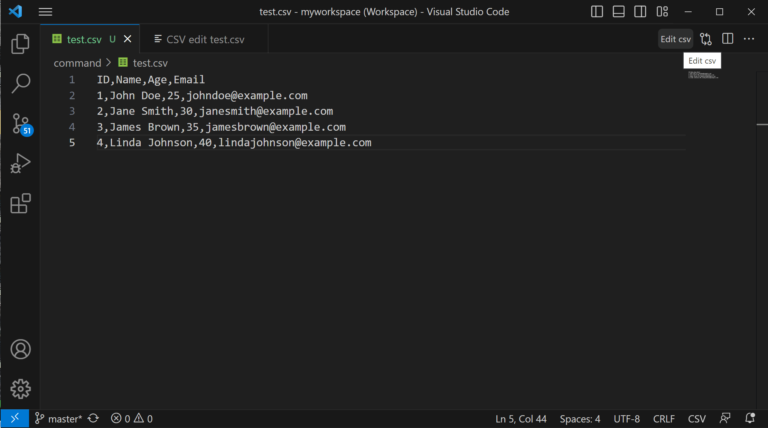 Visual Studio CodeでCSVを効率的に編集する方法 – COMMAND LAB -TECH